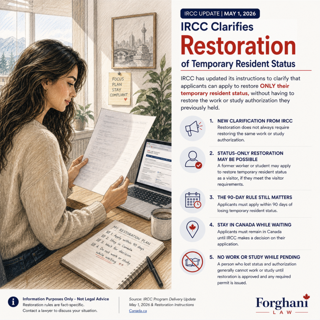 Restoration of Status in Canada: IRCCs Important 2026 Update